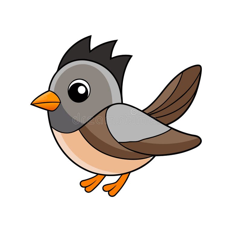 Stylized Bulbul for Creative Coloring Stock Illustration - Illustration ...