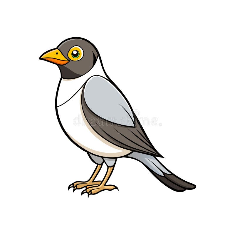 Stylized Bulbul for Creative Coloring Stock Illustration - Illustration ...