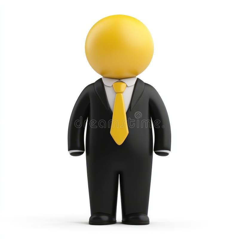 **Title:** Anonymous Businessman: 3D Render of Faceless Figure in ...