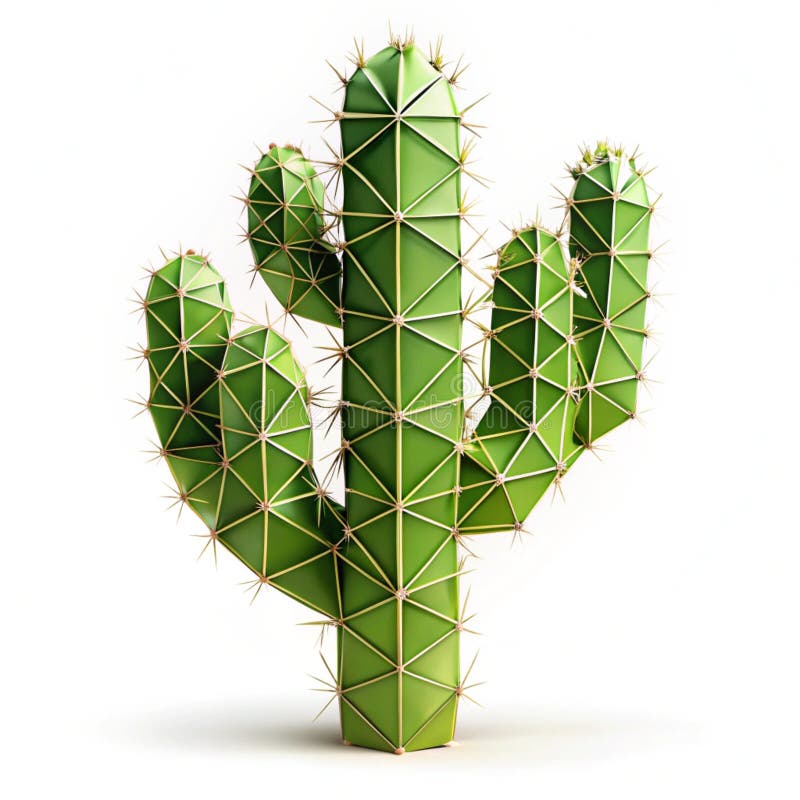 Geometric Desert Cactus stock illustration. Illustration of desert ...
