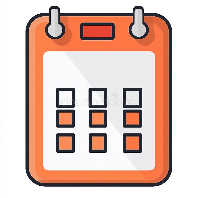 Stylized Calendar Illustration with Blank Dates for Planning and ...