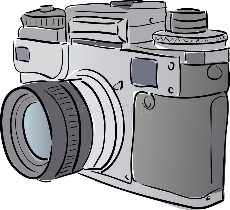 Stylized camera stock vector. Illustration of film, cartoon - 9277155