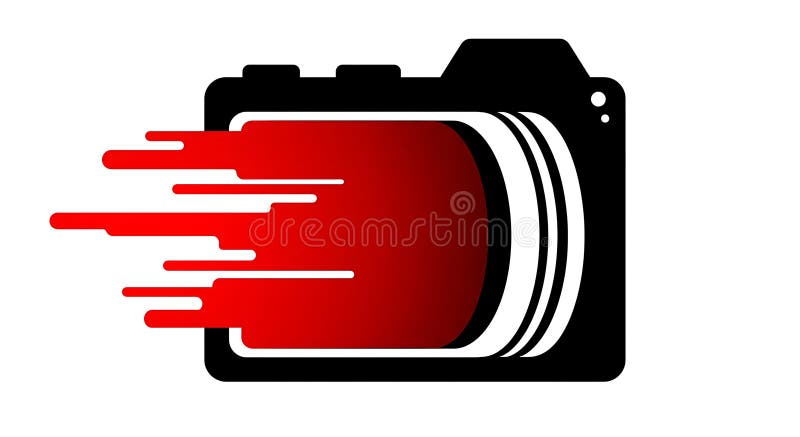 Stylized Camera Icon Combines Abstract and Literal Elements. the Black ...