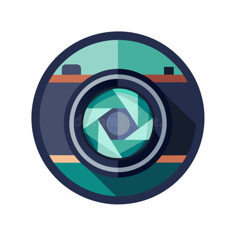 Modern Camera Icon in Flat Style, Photography Symbol, Creative Design ...