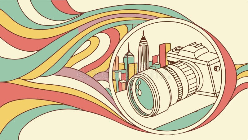 Stylized Camera Lens with Abstract Artistic Elements and Splashes ...