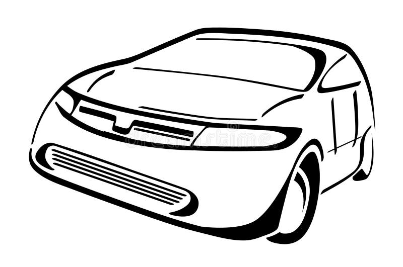 Stylized car stock illustration. Illustration of auto - 17957012