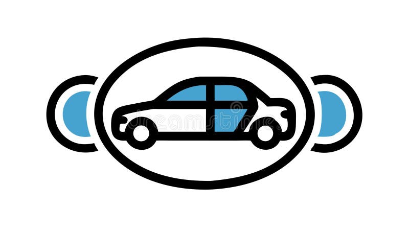 Stylized Car with Dynamic Lines Icon, Vector Design Generative AI Stock ...