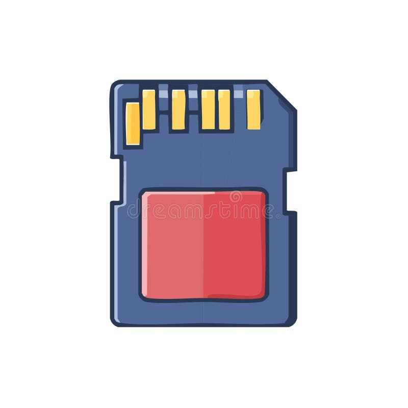 Sd Card Illustration Cartoon Stock Illustrations – 691 Sd Card ...