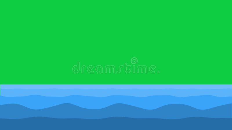 Stylized Cartoon Multilayered Water Animation Stock Footage - Video of ...