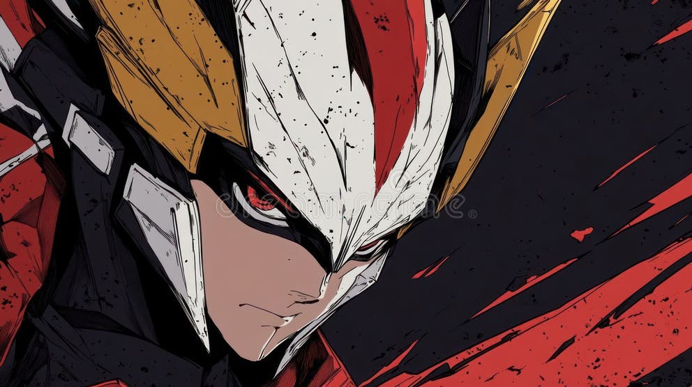 A Stylized Character in a Dynamic Pose, Featuring Bold Colors and an ...