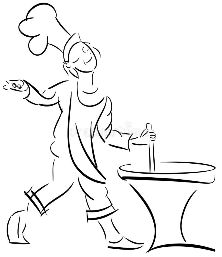 Stylized chef isolated stock vector. Illustration of chef - 50352110