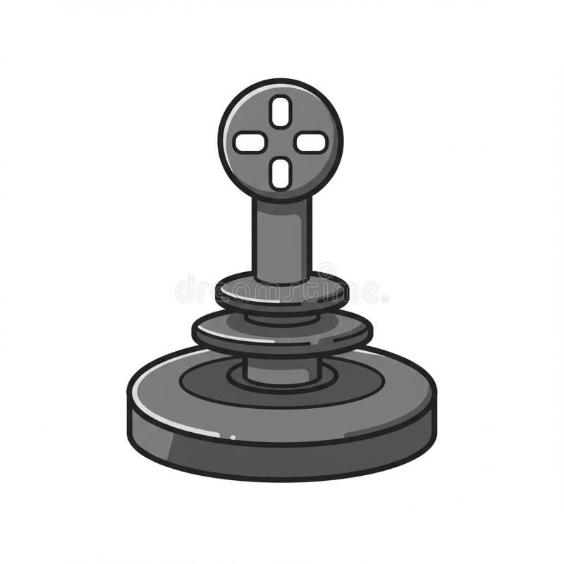 Stylized Chess Pawn Illustration in Grayscale. Features a Cylindrical ...
