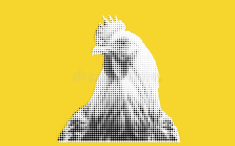 Stylized Chicken Head Illustration Stock Illustration - Illustration of ...