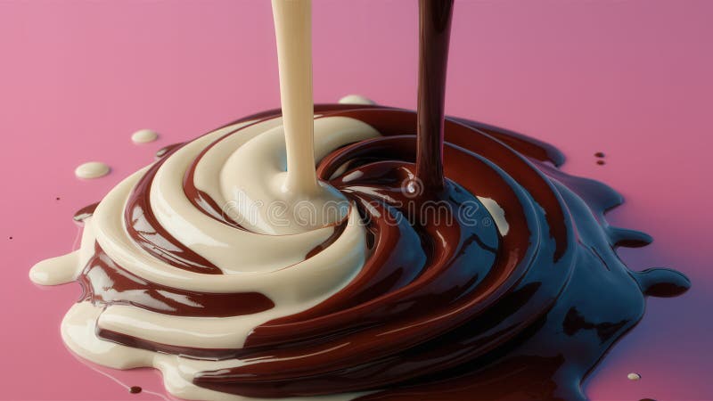 Stylized Chocolate Fountain in Digital Art with Rich Brown Tones Stock ...