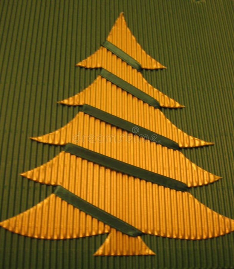 Stylized-christmas-tree-on-gift-wrapping Stock Image - Image of : 87859045