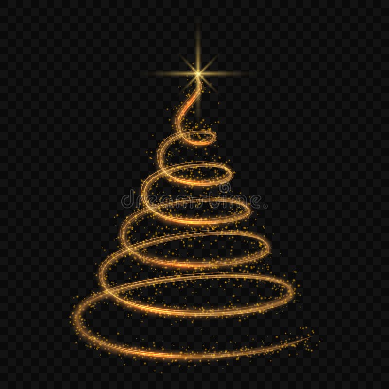 Stylized Christmas Tree Isolated Stock Illustration - Illustration of ...