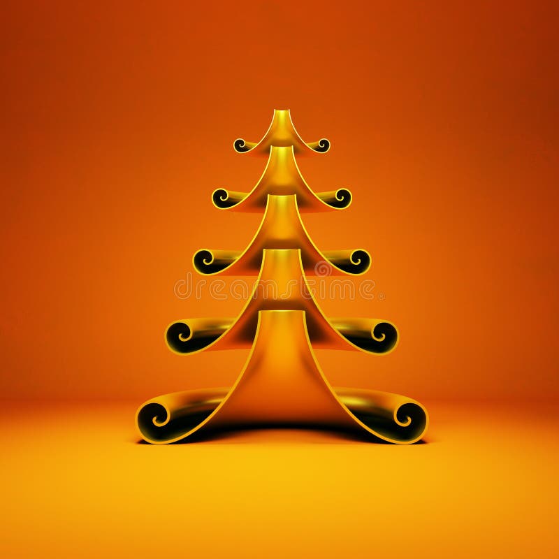Stylized Christmas tree stock illustration. Illustration of backdrop ...