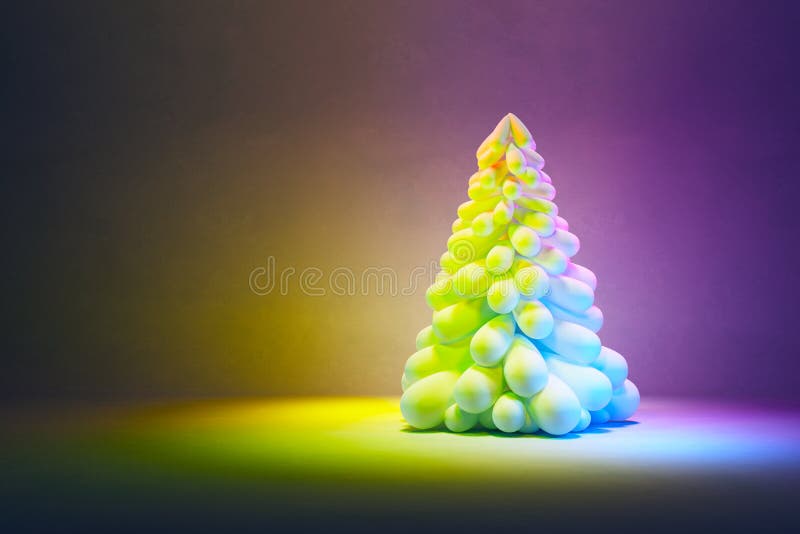 Stylized Christmas tree stock illustration. Illustration of evergreen ...