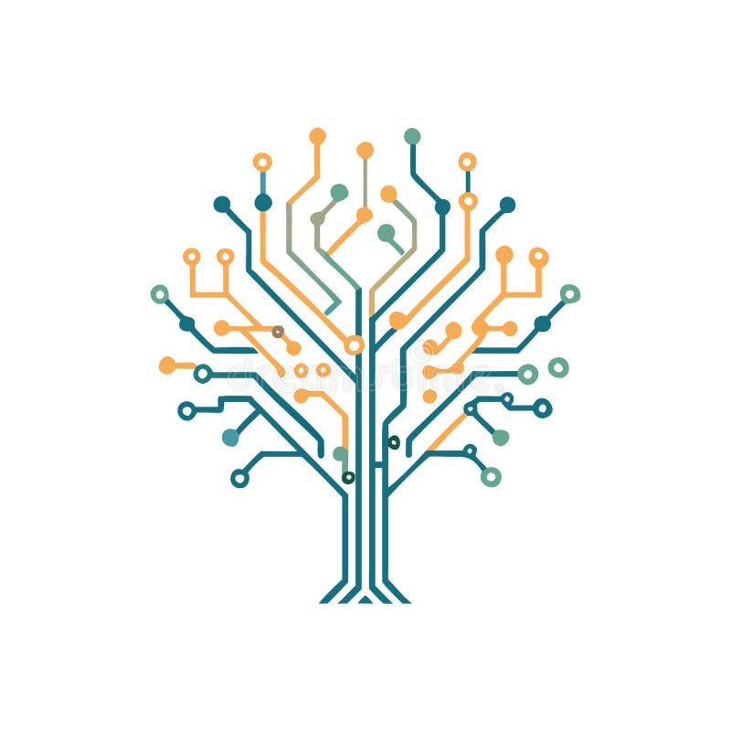 Circuit Board Tree: Technology, Innovation, and Growth Illustration on ...