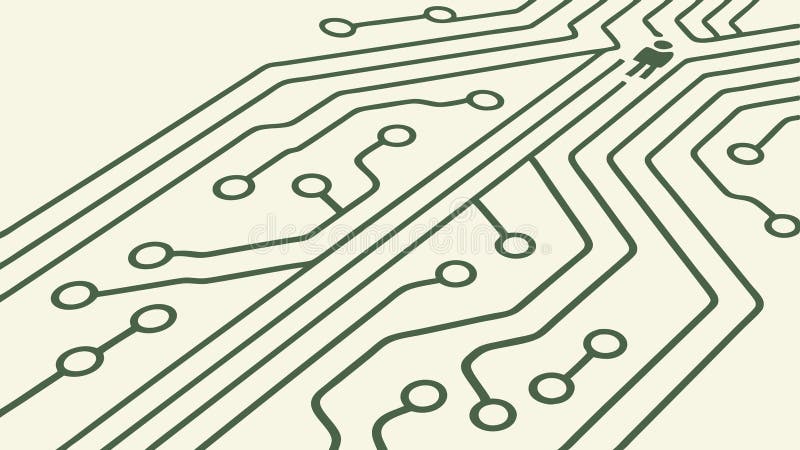 Stylized Circuit Path Abstract Digital Technology Route, Vector Design ...