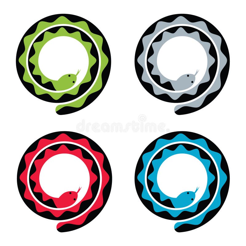 Stylized Circular Logo with Volcano Isolated Stock Illustration ...