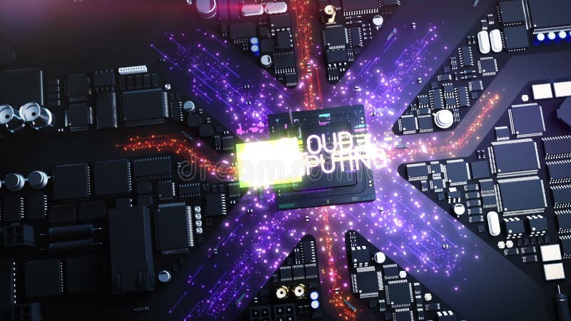 Stylized City Consisting of Chips and Computer Components Stock Video ...