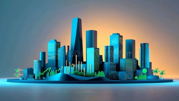 Smart City: Data-Driven Growth Stock Illustration - Illustration of ...