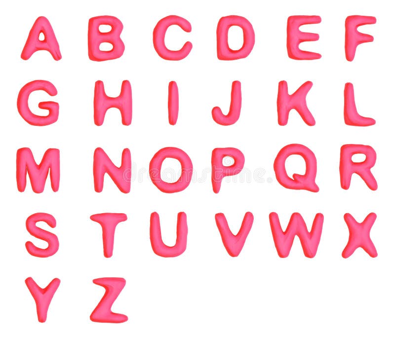 Clay alphabet letters stock illustration. Illustration of texture ...