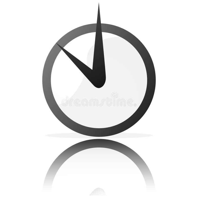 Stylized clock stock vector. Illustration of hour, glossy - 10019358