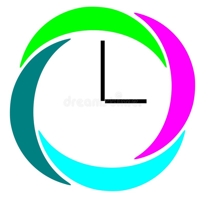 Stylized clock isolated stock illustration. Illustration of deadline ...