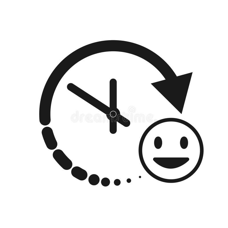 Stylized Clock Icon with a Rest Symbol for a Logo, Emblem, Button, or ...