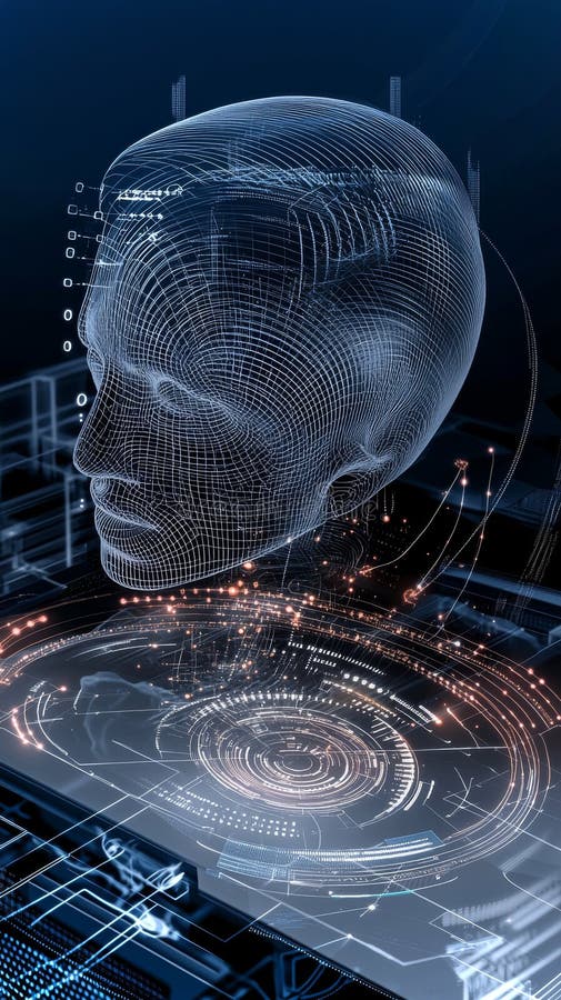 Stylized Close-up of a Smart Assistant Showcasing Advanced Technology ...