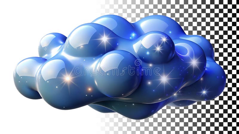 Stylized Cloud, Fluffy Icon, Weather Element, Sky Symbol, Soft Shape ...