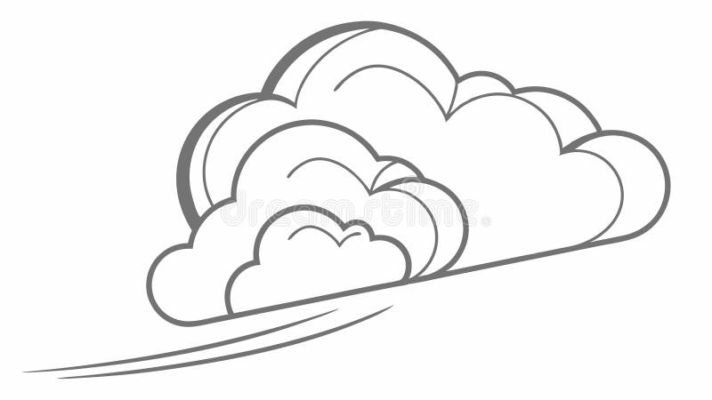 Stylized Cloud Graphic Element Vector Art, Vector Design Generative AI ...