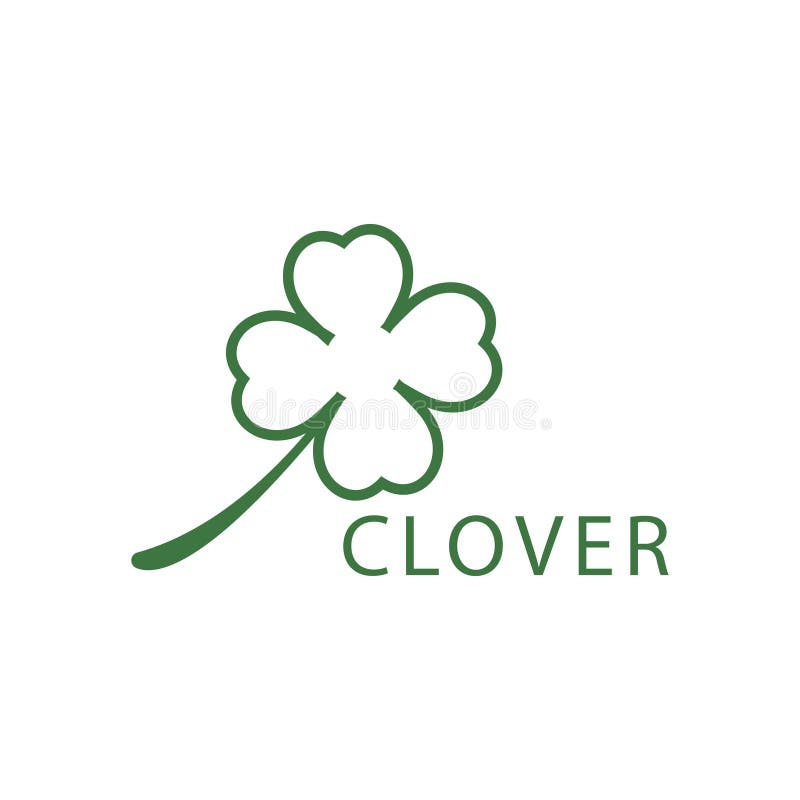 Stylized Clover Logo and Symbol Design Stock Vector - Illustration of ...