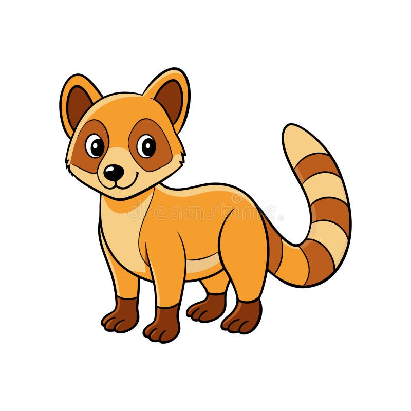 Stylized Coati for Creative Coloring Stock Image - Illustration of icon ...