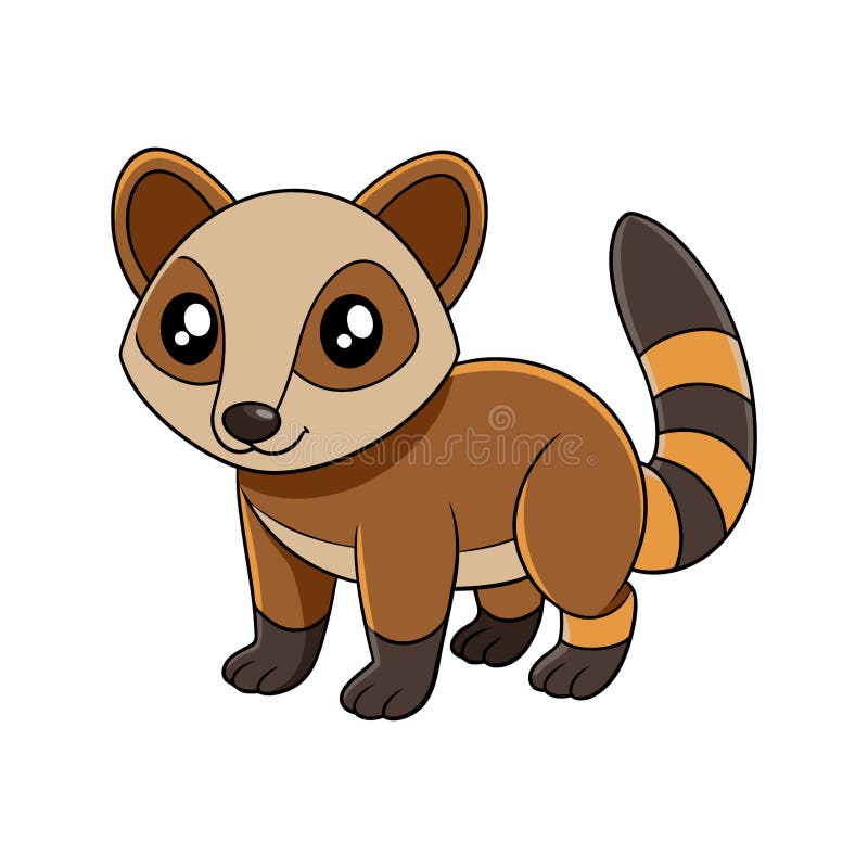 Stylized Coati for Creative Coloring Stock Illustration - Illustration ...