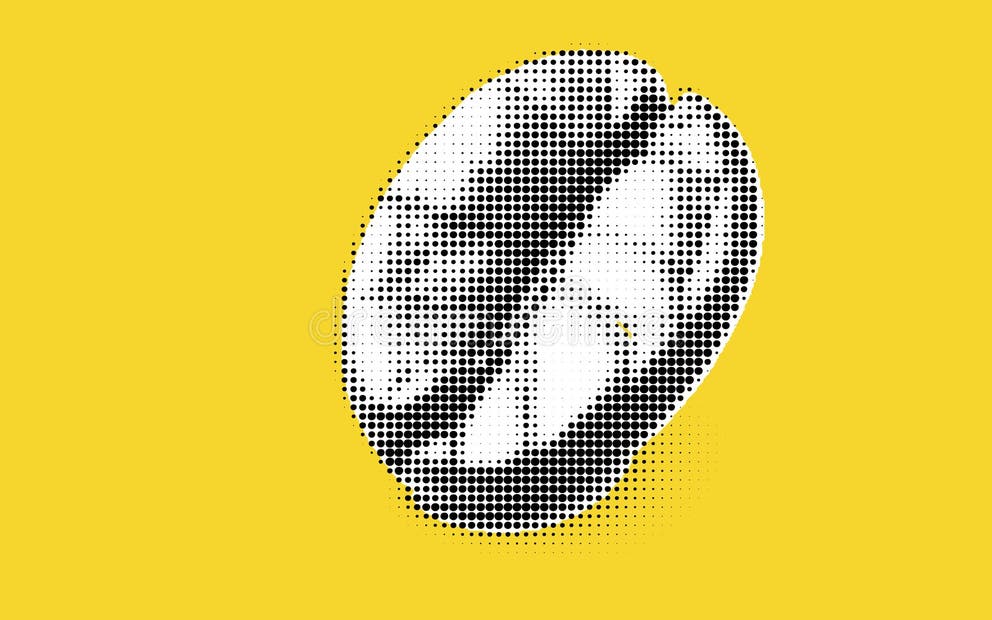 Stylized Coffee Bean Illustration on Yellow Background Stock ...