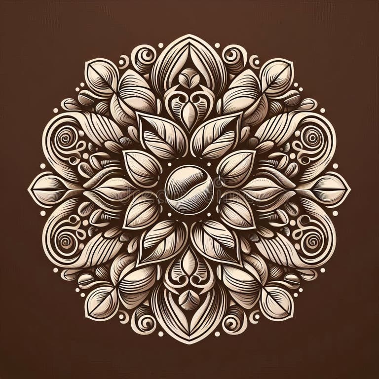 Stylized Coffee Bean Pattern Perfect for Coffee Packaging Stock ...