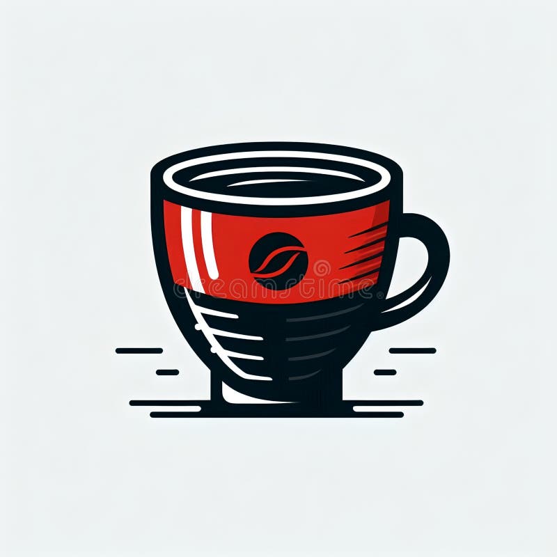 Stylized Coffee Cup Icon Graphic Stock Illustration - Illustration of ...