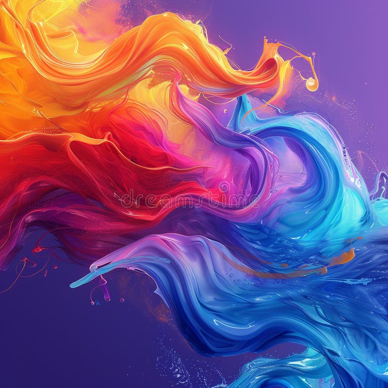 Stylized Color Flow Background Concept Stock Illustration ...