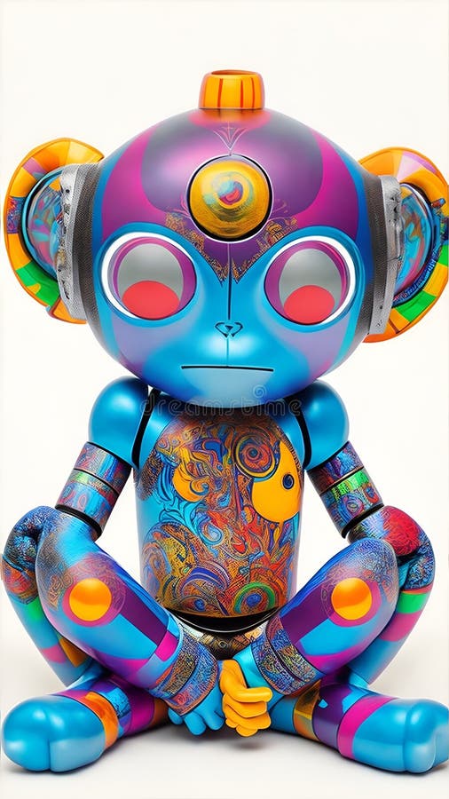Stylized Colorful Monkey Robot Stock Illustrations – 9 Stylized ...