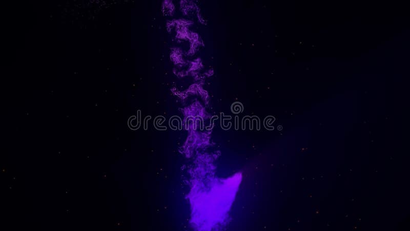 A Stylized Comet Flies in Zigzags. Dissolving Smoke. Magic. Stock ...
