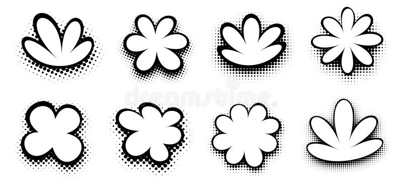 Stylized Comic Flare Bubbles Stock Vector - Illustration of expression ...