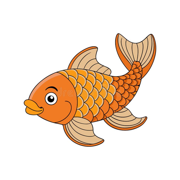 Stylized Common Carp for Creative Coloring Stock Photo - Illustration ...