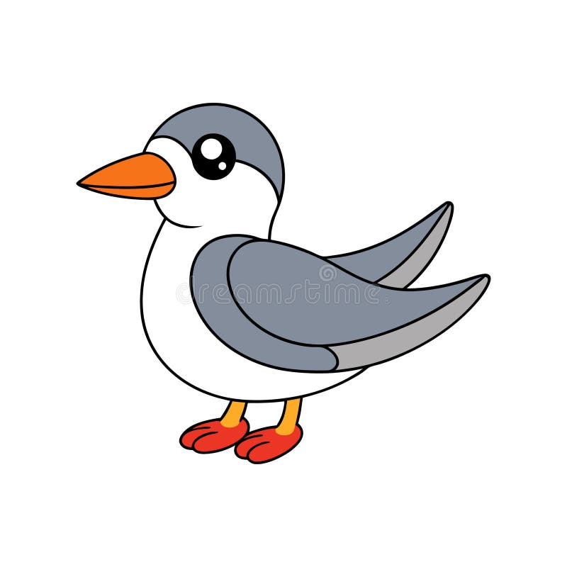 Stylized Common Tern for Creative Coloring Stock Photo - Illustration ...