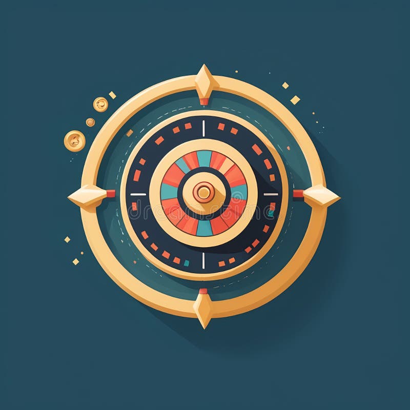 Stylized Compass Icon stock illustration. Illustration of location ...