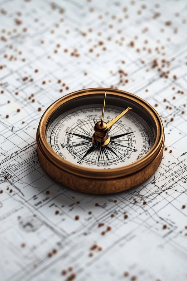 Data-Driven Decision Making Compass Stock Illustration - Illustration of navigation, statistics ...