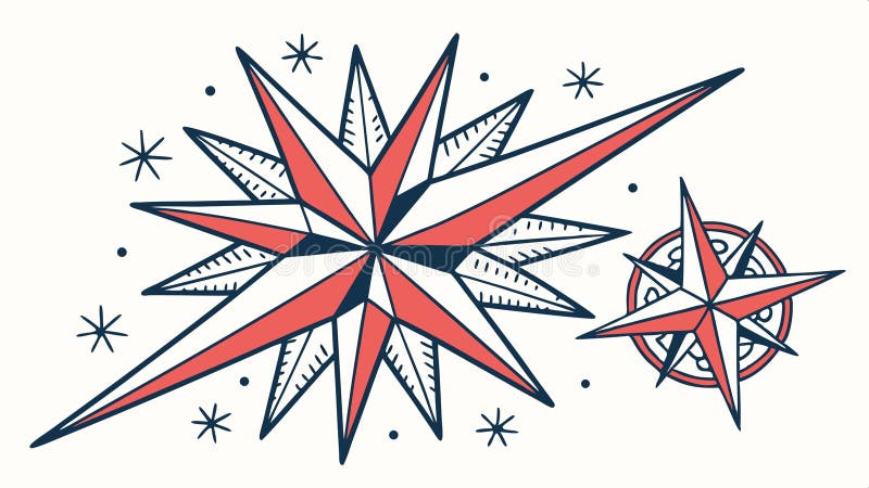 Stylized Compass Rose Illustration with Radiating Lines. Navigation Art ...