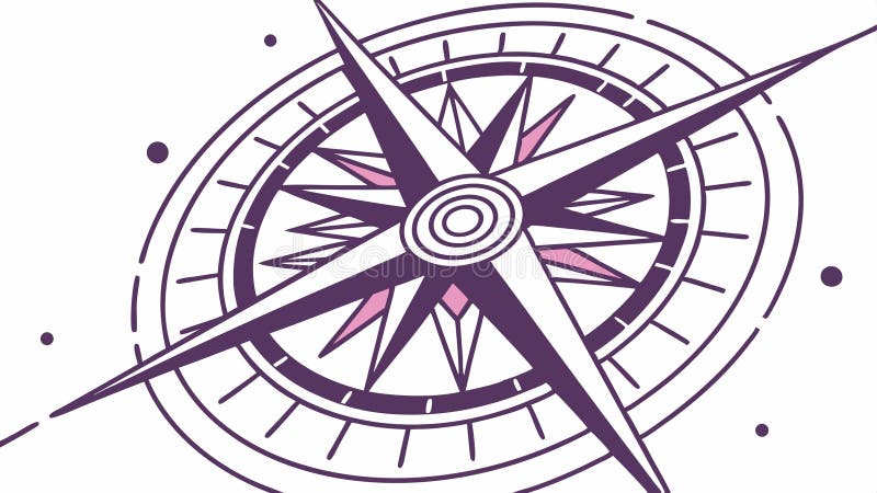 Stylized Compass Rose Tasttoo Isolated in Black and White Stock ...